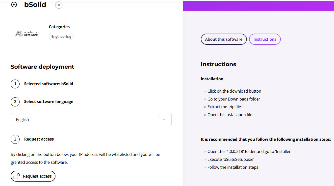 Comment installer Bsolid – Academic Software Helpcenter