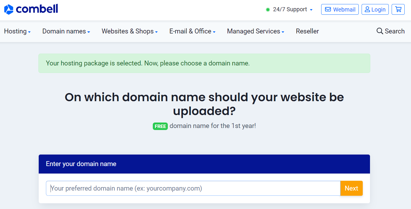 How to request Combell web hosting – Academic Software Helpcenter