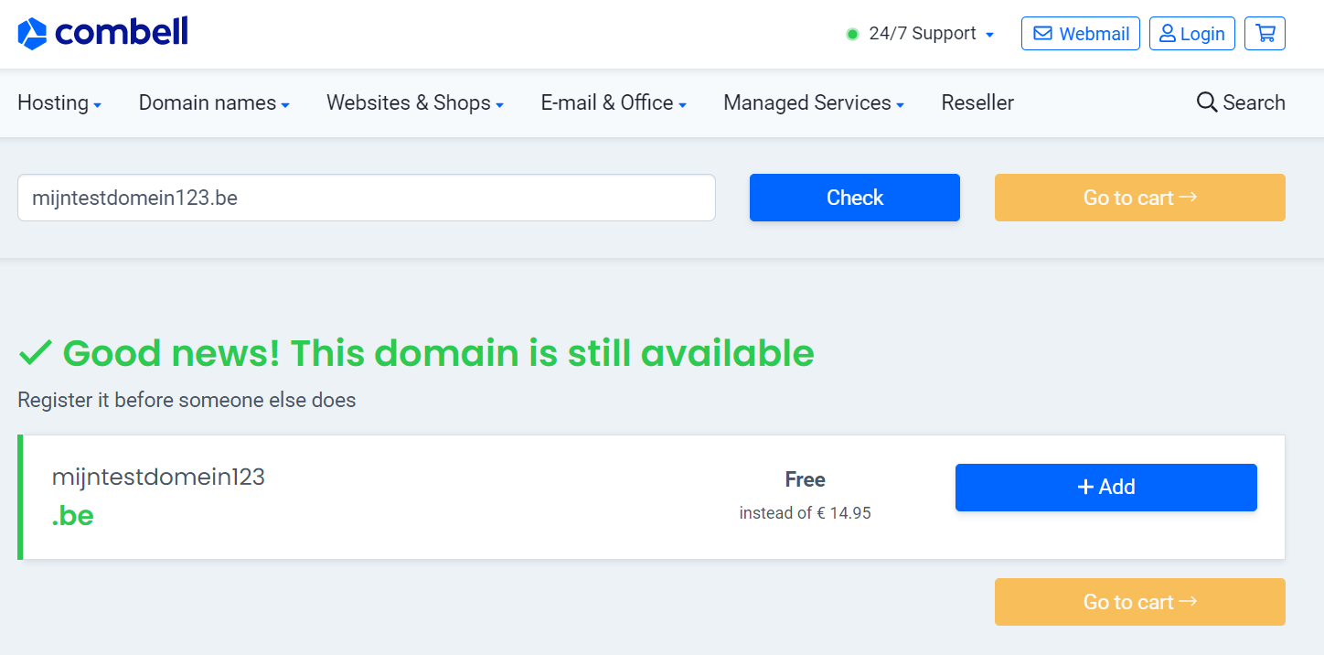 How to request Combell web hosting – Academic Software Helpcenter