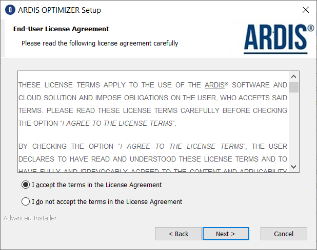 How to install and configure Ardis Optimizer – Academic Software Helpcenter